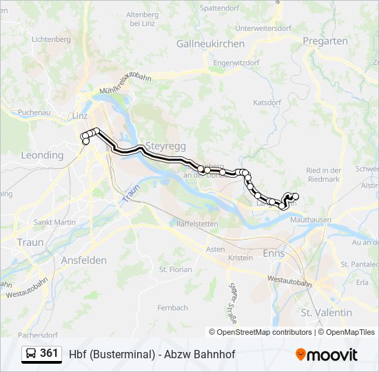 361 Route: Fahrpläne, Haltestellen & Karten - Mauthausen Oö Memorial ...