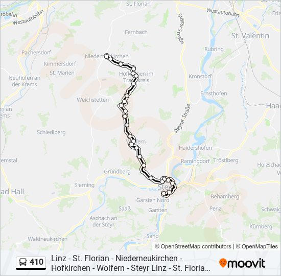 410 Route: Schedules, Stops & Maps - Niederneukirchen Via Wolfern ...