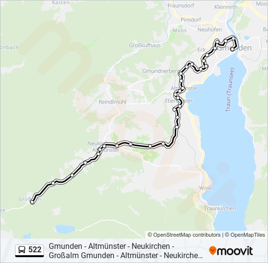 522 Route: Schedules, Stops & Maps - Neukirchen Großalm (Updated)