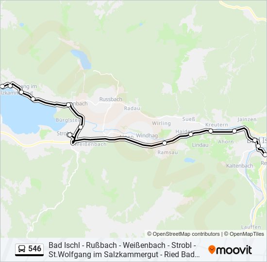 546 Route: Schedules, Stops & Maps - Bad Ischl Krankenhaus (Updated)