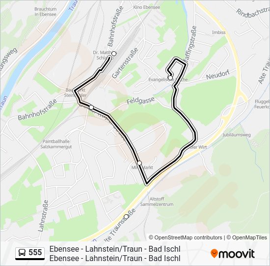 555 Route: Schedules, Stops & Maps - Ebensee Bahnhof (Updated)