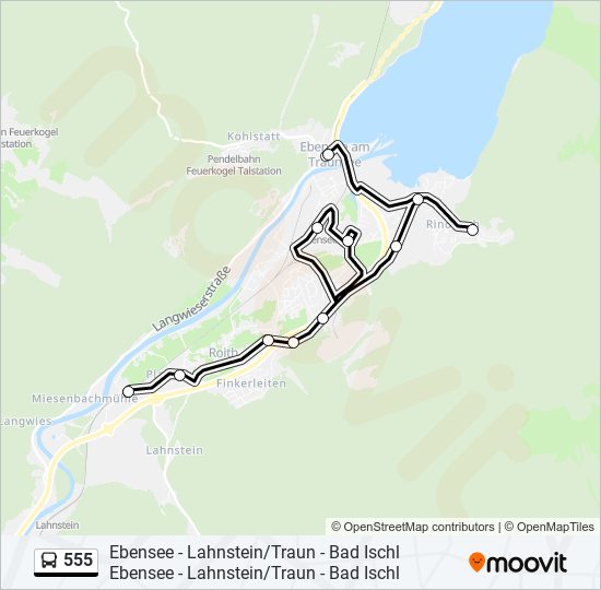 555 Route: Schedules, Stops & Maps - Ebensee Hauptstraße (Updated)