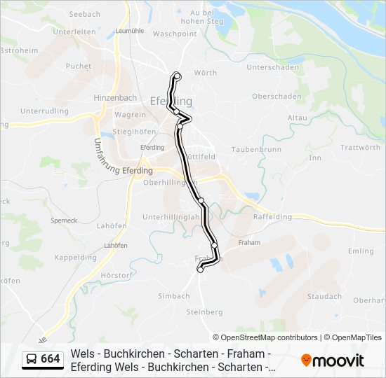 664 Route: Schedules, Stops & Maps - Eferding Busterminal (Schulzentrum ...