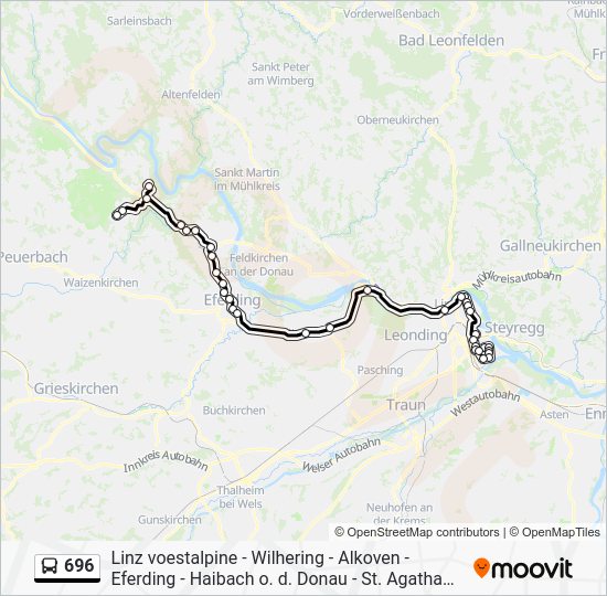 696 Route: Schedules, Stops & Maps - St.Agatha B.Waizenkirchen ...