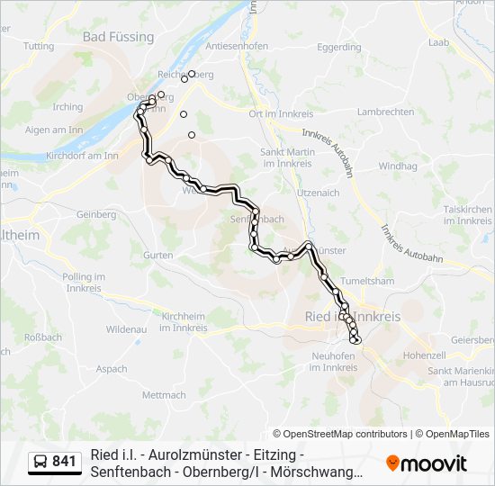 841 Route: Schedules, Stops & Maps - Ried Im Innkreis Bahnhof (Updated)