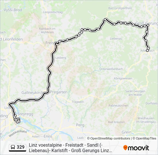 329 Route: Schedules, Stops & Maps - Arbesbach Ortsmitte (Updated)