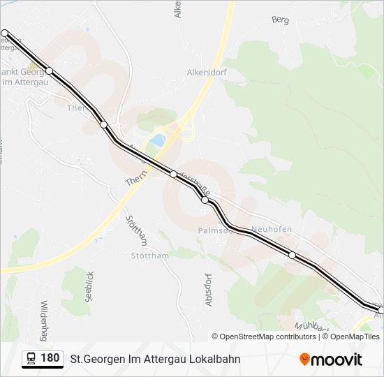 180 Route: Schedules, Stops & Maps - St.Georgen Im Attergau Lokalbahn ...