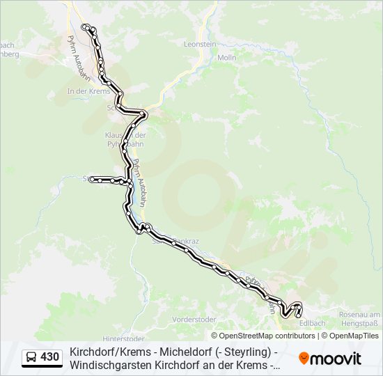 430 Route: Schedules, Stops & Maps - Kirchdorf/Krems Bahnhof (Updated)