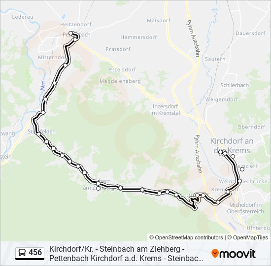 456 Route: Schedules, Stops & Maps - Pettenbach Über Steinbach/Ziehberg ...