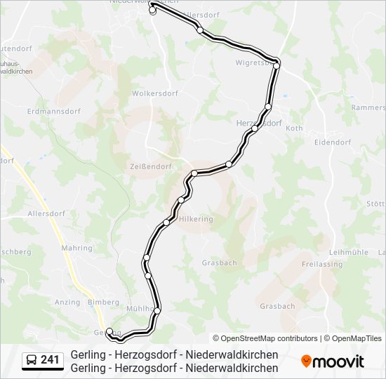 241 Route: Schedules, Stops & Maps - Gerling Oö Bahnhst (Updated)