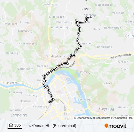 305 Route: Schedules, Stops & Maps - Linz/Donau Hbf (Busterminal) (Updated)