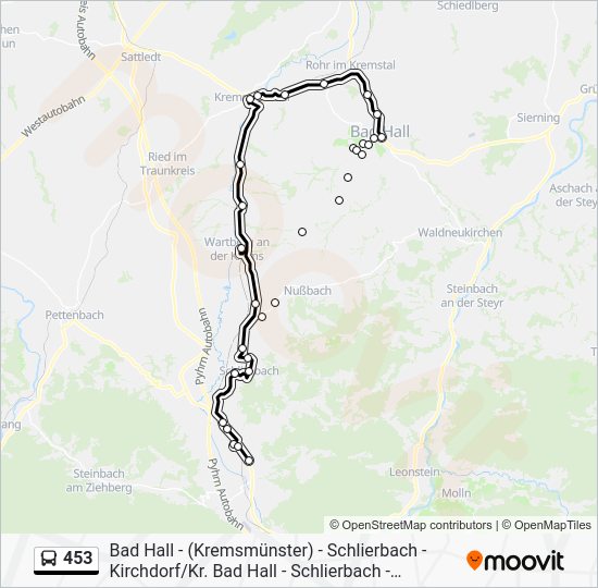 453 Route: Schedules, Stops & Maps - Kirchdorf/Krems Busterminal am ...