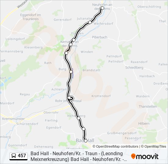 457 Route: Schedules, Stops & Maps - Bad Hall Busterminal (B122) (Updated)