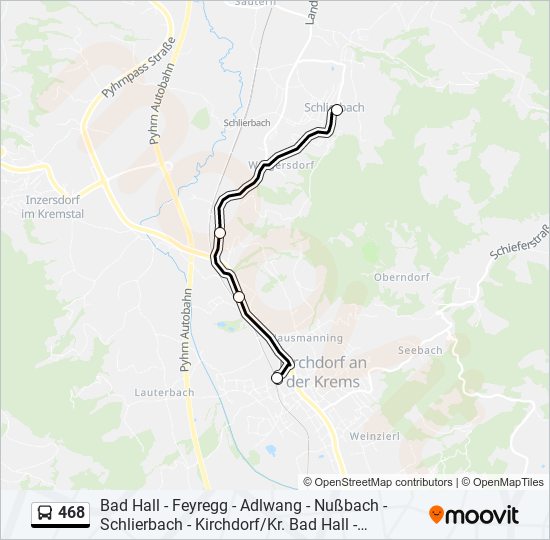 468 Route: Schedules, Stops & Maps - Kirchdorf Über Adlwang (Updated)