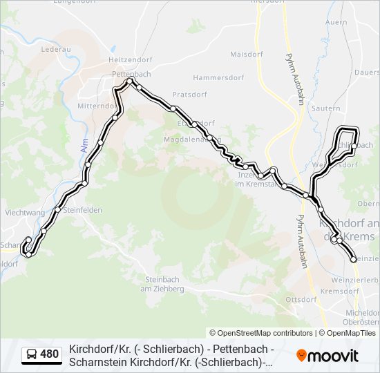 480 Route: Schedules, Stops & Maps - Scharnstein Via Schlierbach (Updated)