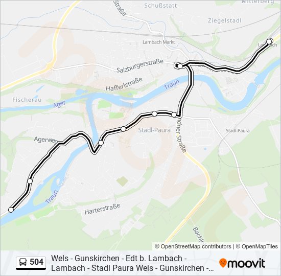 504 Route: Schedules, Stops & Maps - Lambach Bhf Weiter Steinerkirchen ...