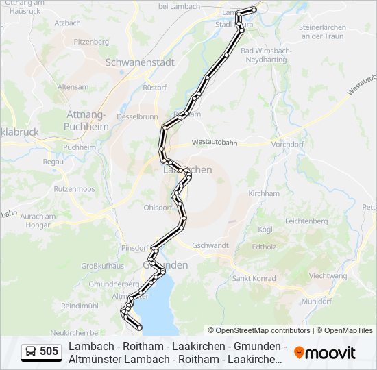 505 Route: Schedules, Stops & Maps - Altmünster/Traunsee ...