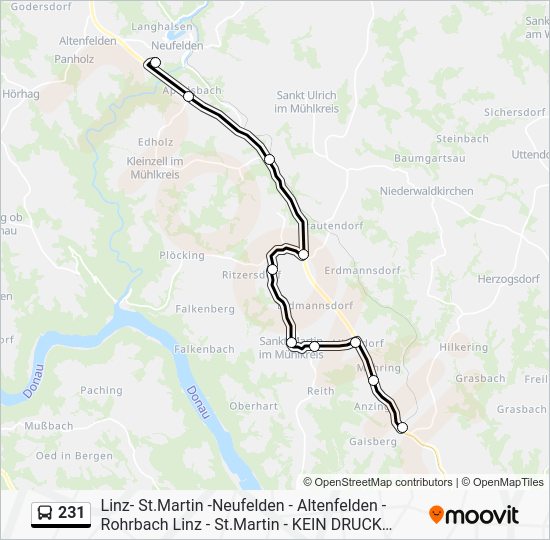 231 Route: Schedules, Stops & Maps - Gerling Oö Bahnhst (Updated)