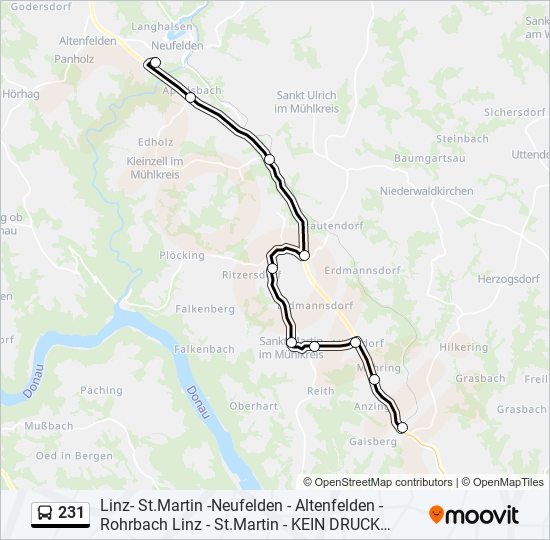 231 Route: Schedules, Stops & Maps - Gerling Oö Bahnhst (Updated)