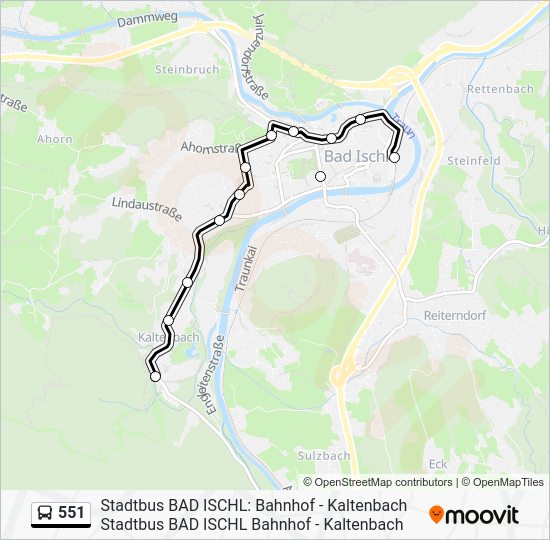 551 Route: Schedules, Stops & Maps - Kaltenbach B.Bad Ischl ...