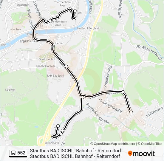 552 Route: Schedules, Stops & Maps - Bad Ischl Bahnhof (Updated)