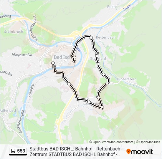 553 Route: Schedules, Stops & Maps - Bad Ischl Bahnhof (Updated)