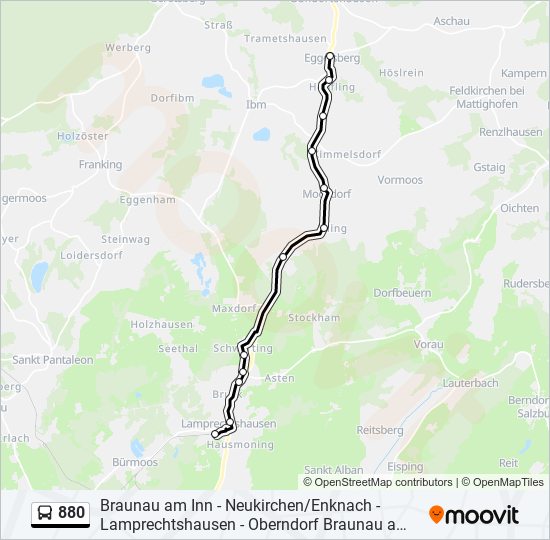 880 Route: Schedules, Stops & Maps - Lamprechtshausen Bahnhof (Updated)
