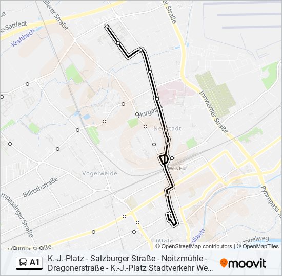 a1 Route: Schedules, Stops & Maps - Wels Kaiser-Josef-Platz ...