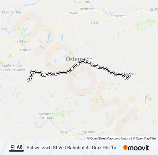 a8 Route: Schedules, Stops & Maps - Leoben Hauptbahnhof (Updated)