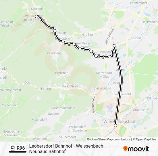 r96 Route: Schedules, Stops & Maps - Wiener Neustadt Hauptbahnhof (Updated)