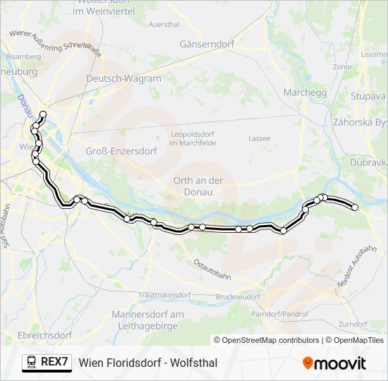 rex7 Route: Schedules, Stops & Maps - Wien Floridsdorf (Updated)