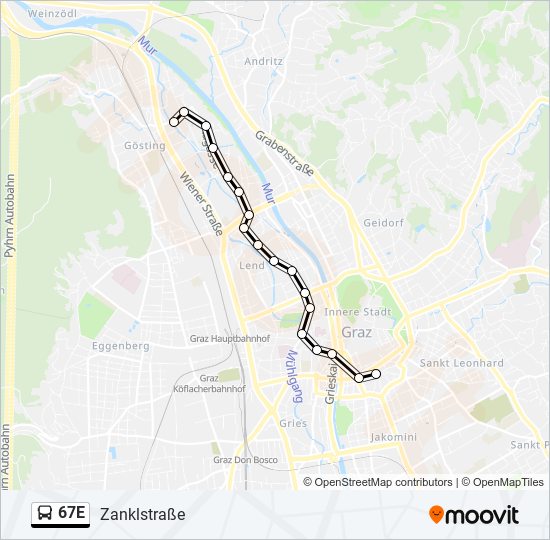 67e Route: Schedules, Stops & Maps - Zanklstraße (Updated)