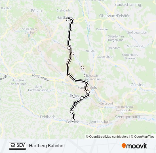 SEV Route: Schedules, Stops & Maps - Hartberg Bahnhof (Updated)
