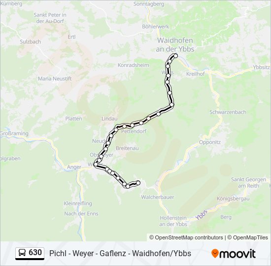 630 Route: Schedules, Stops & Maps - Waidhofen/Ybbs Gymnasium/Hak (Updated)