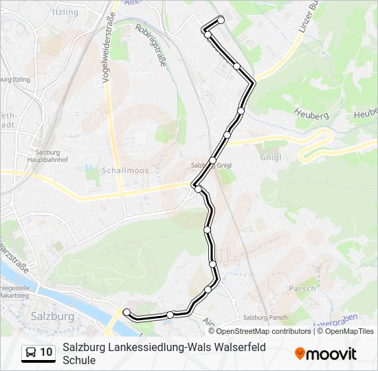 10 Route: Schedules, Stops & Maps - Dr.-Franz-Rehrl-Pl. (Updated)