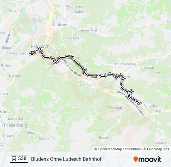 530 Route: Schedules, Stops & Maps - Bludenz Ohne Ludesch Bahnhof (Updated)