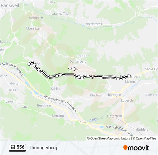 556 Route: Fahrpläne, Haltestellen & Karten - Thüringerberg ...