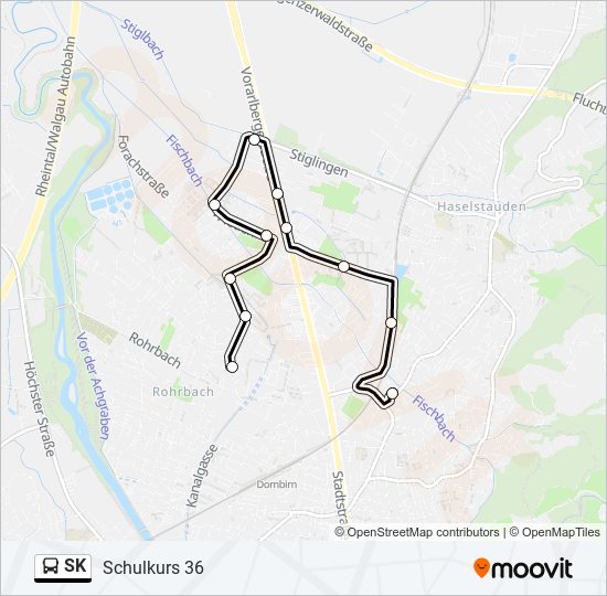 sk Route: Schedules, Stops & Maps - Dornbirn Ausweichschule (Updated)
