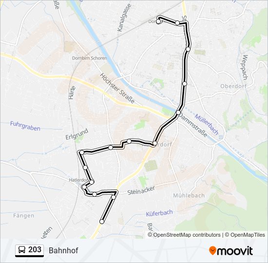 203 Route: Schedules, Stops & Maps - Bahnhof (Updated)