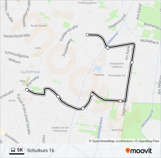 sk Route: Schedules, Stops & Maps - Lustenau Holzmühlestraße (Updated)