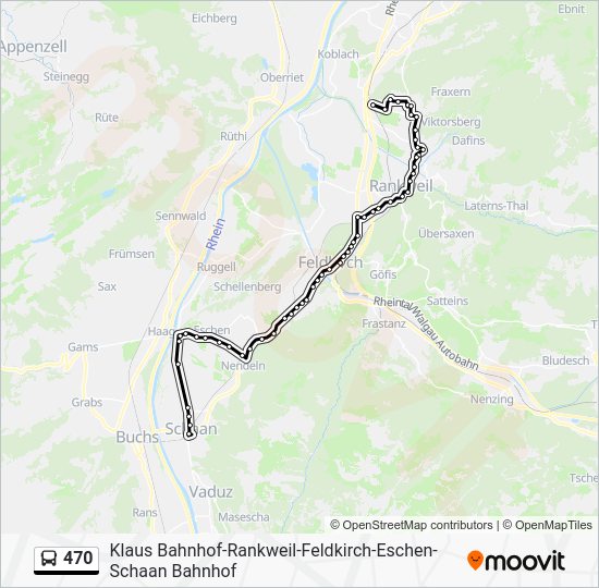 470 Route: Schedules, Stops & Maps - Klaus Bahnhof (Updated)
