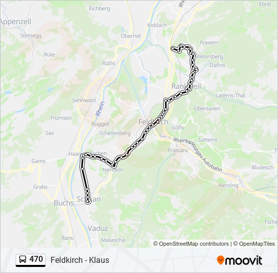 470 Route: Schedules, Stops & Maps - Feldkirch - Klaus (Updated)