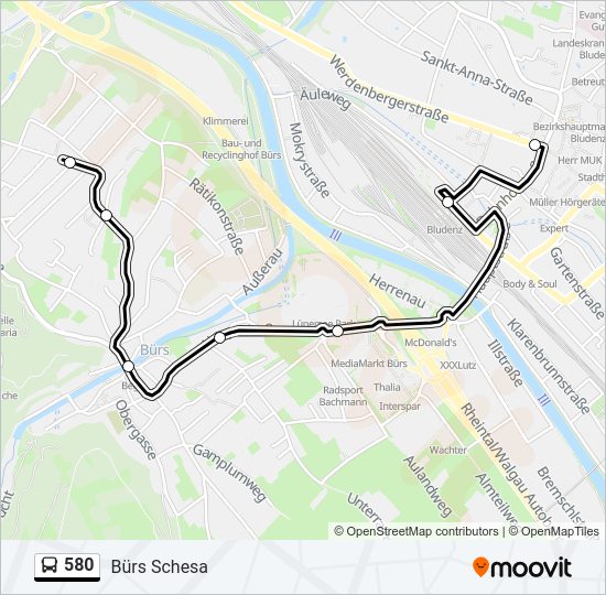 580 Route: Schedules, Stops & Maps - Bürs Schesa (Updated)