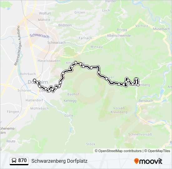 870 Route: Schedules, Stops & Maps - Schwarzenberg Dorfplatz (Updated)