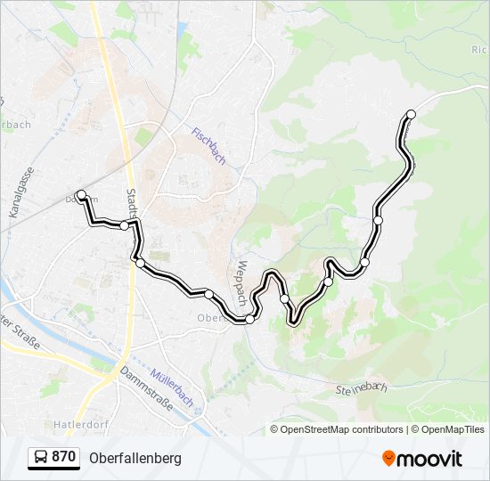 870 Route: Fahrpläne, Haltestellen & Karten - Dornbirn Oberfallenberg ...