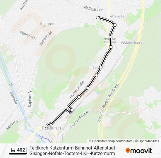 402 Route: Fahrpläne, Haltestellen & Karten - Altenstadt Heimatweg ...