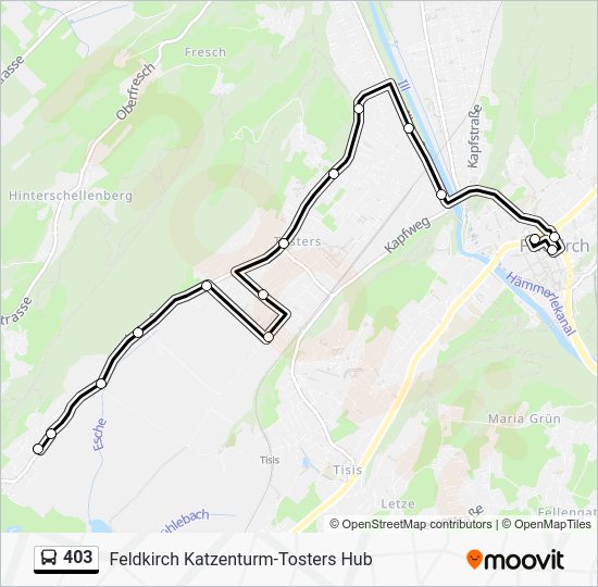 403 Route: Schedules, Stops & Maps - Feldkirch Katzenturm (Updated)