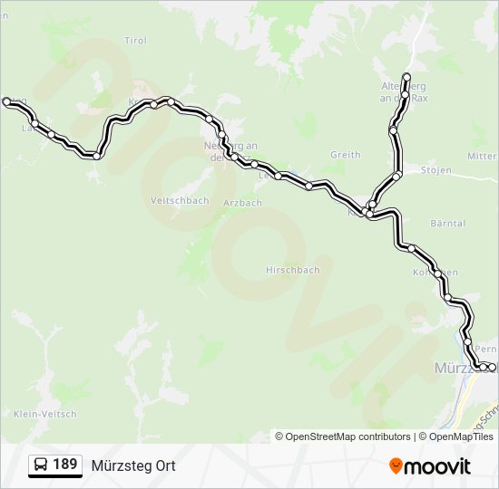 189 Route: Schedules, Stops & Maps - Mürzsteg Ort (Updated)