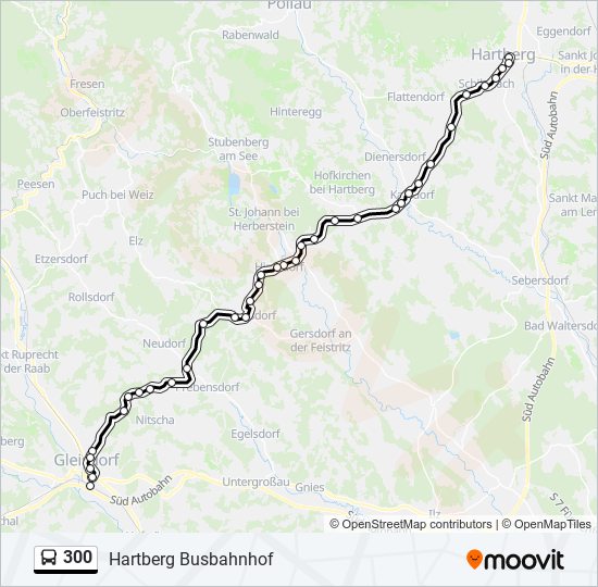 300 Route: Schedules, Stops & Maps - Hartberg Busbahnhof (Updated)