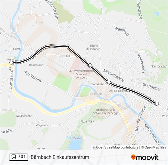 701 Route: Schedules, Stops & Maps - Bärnbach Einkaufszentrum (Updated)